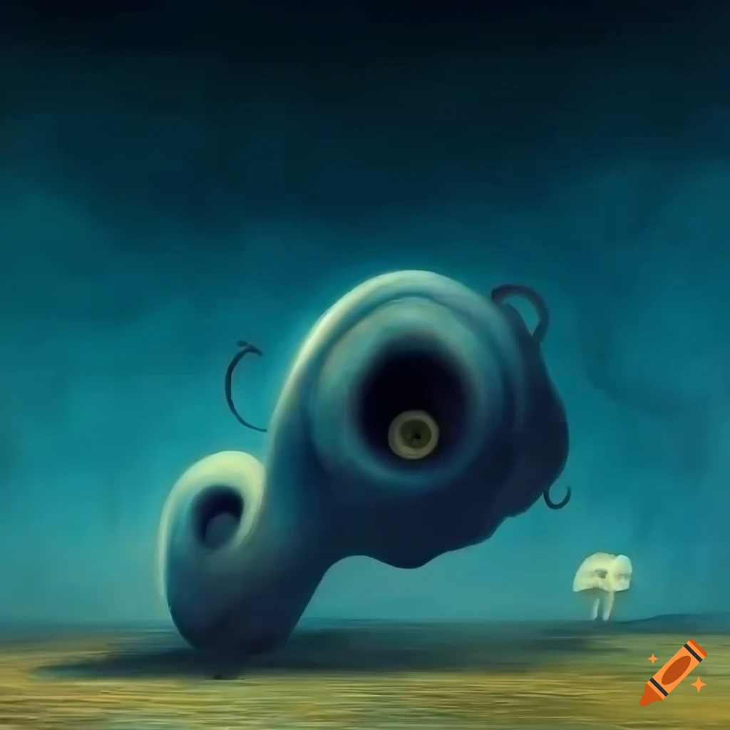 Amorphous blob creature with shocking the world, inspired by Remedios ...