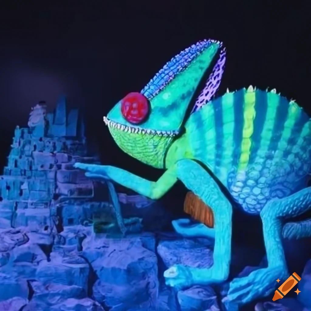 Building head chameleon by chiho aoshima on Craiyon