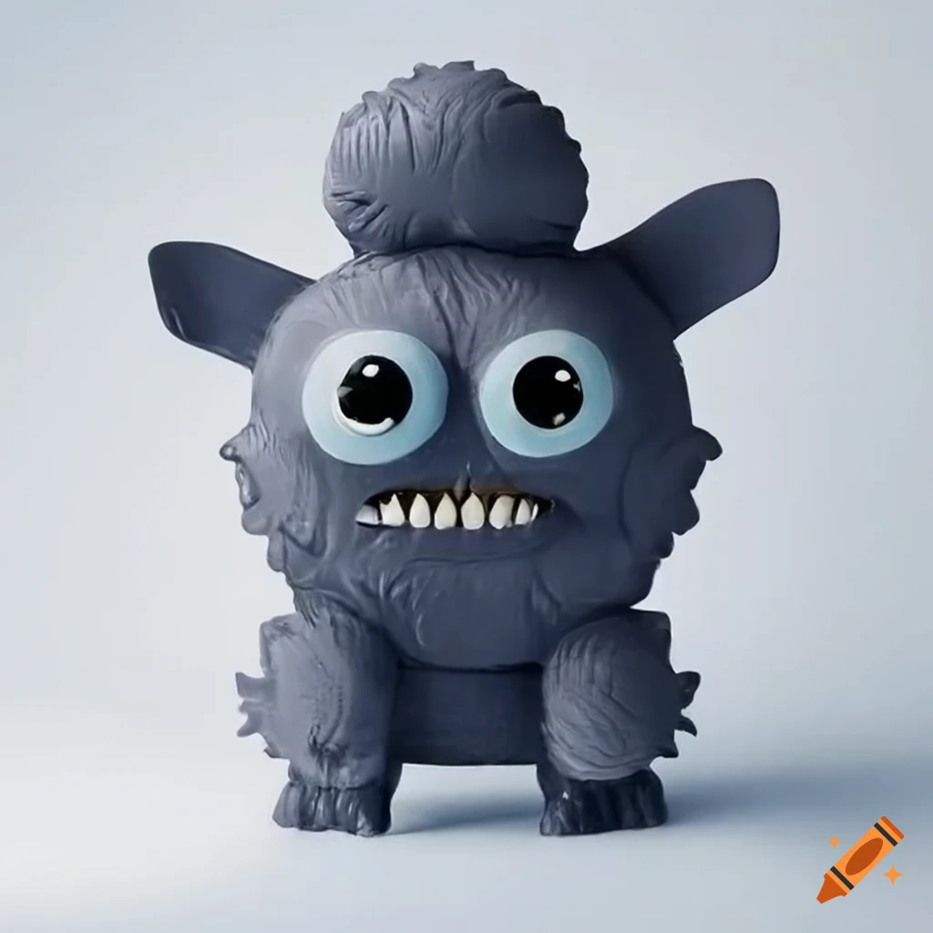 Blank designer toy monster on Craiyon