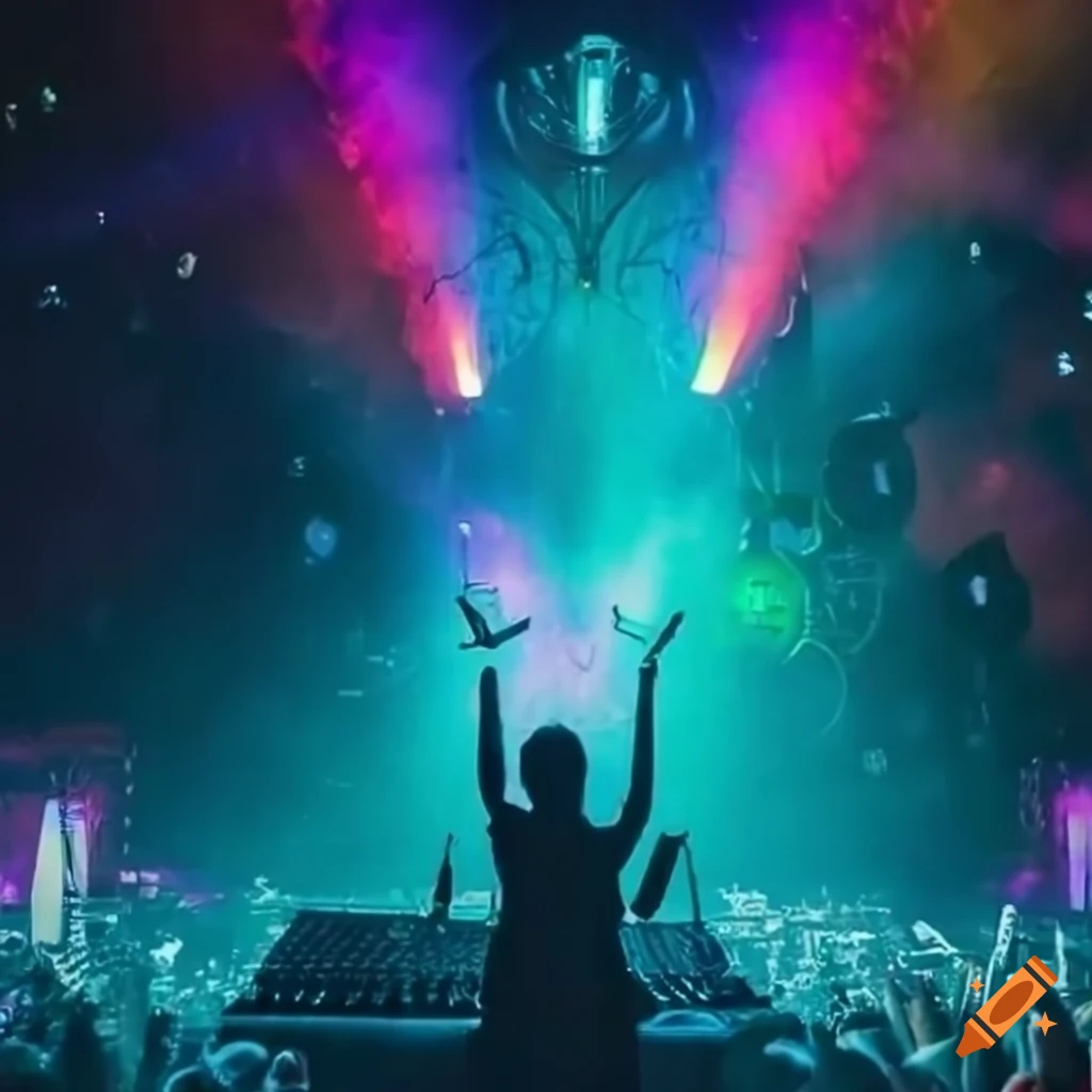 Advanced futuristic sound DJ SuperDee Jay as the main star of a music ...