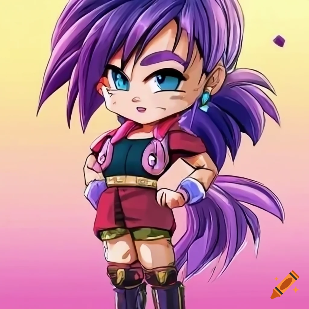 Chibi android in dragon ball style on Craiyon