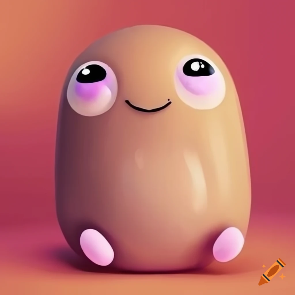 Cute bean creature on Craiyon