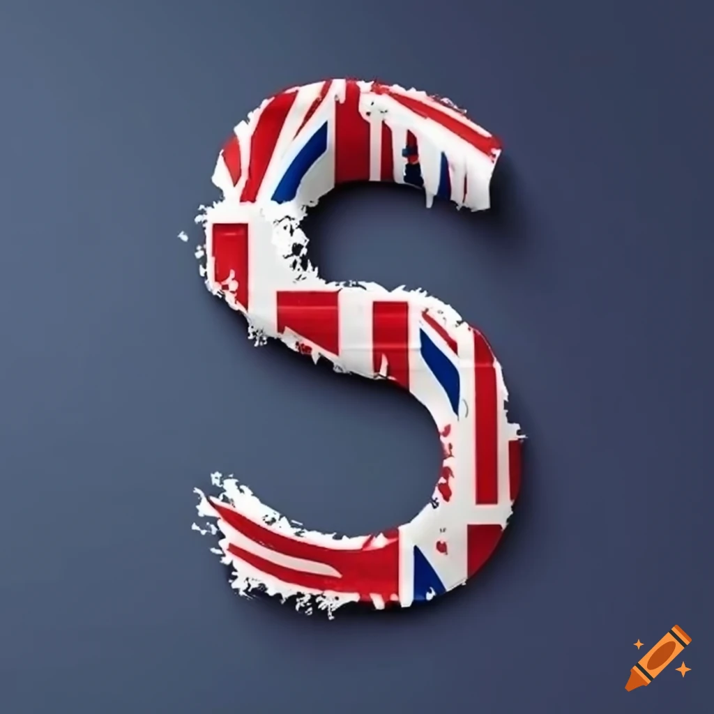 Letter s with uk flag imprint on Craiyon