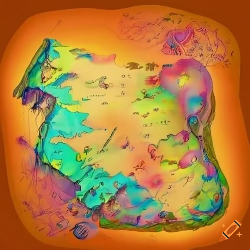 Map of a religious theocracy on Craiyon