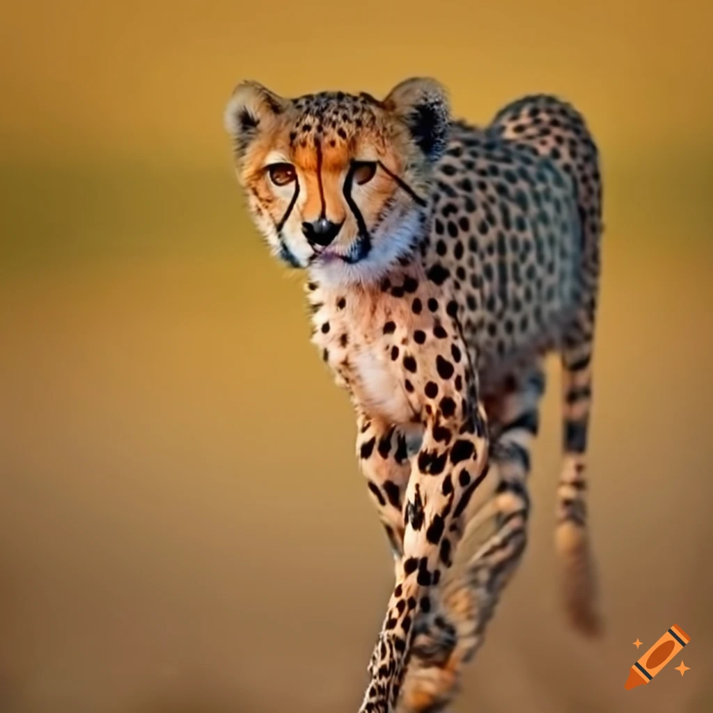 Cheetah running on Craiyon