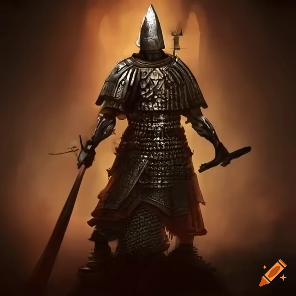 Ancient guard protecting a kingdom on Craiyon