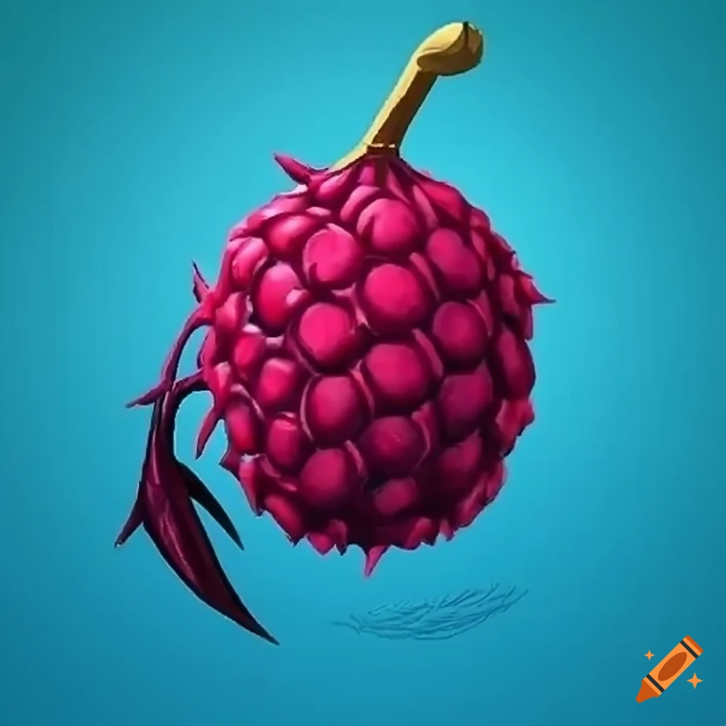 Unique devil fruit with otherworldly and hellish appearance, evoking ...