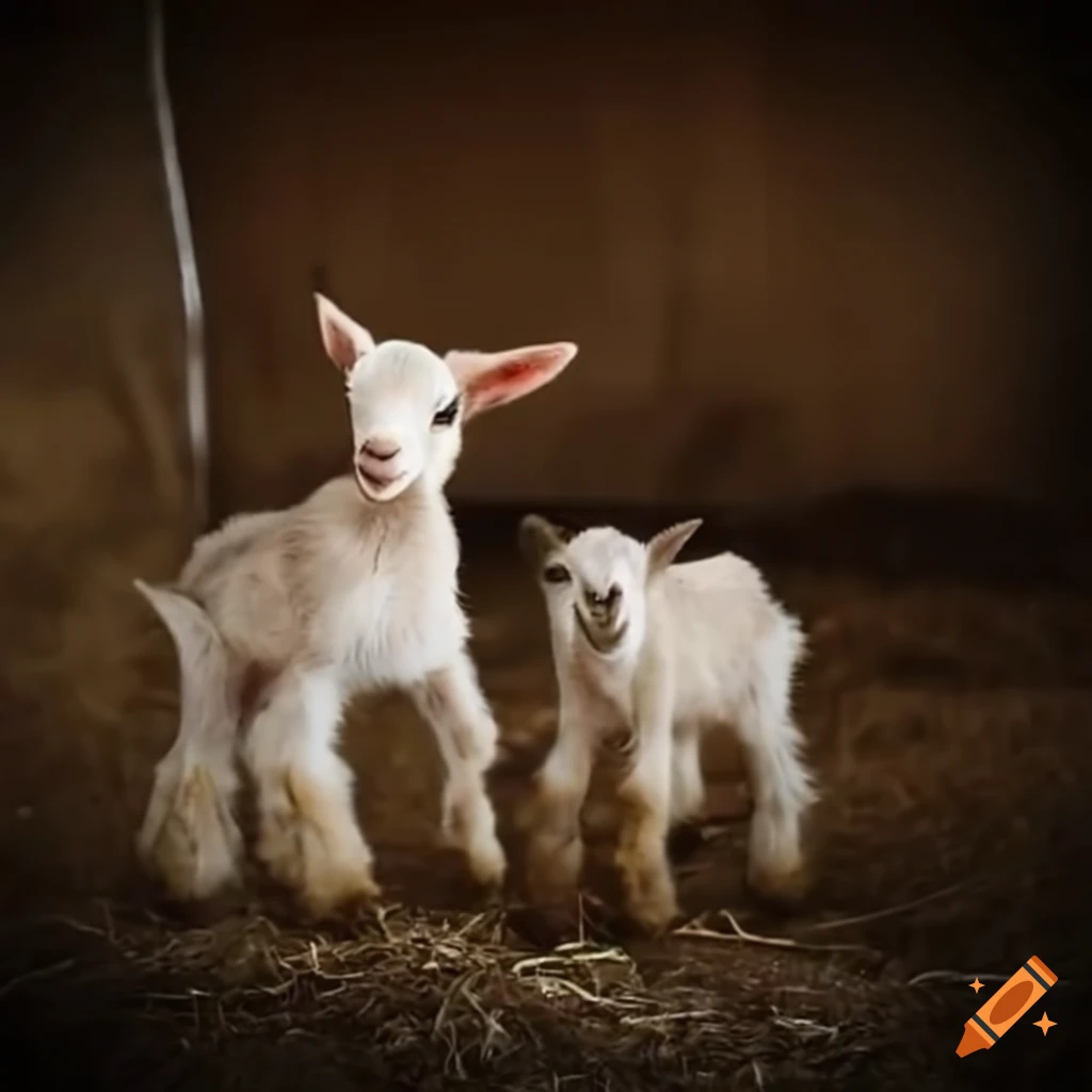 Group of cute baby goats on Craiyon