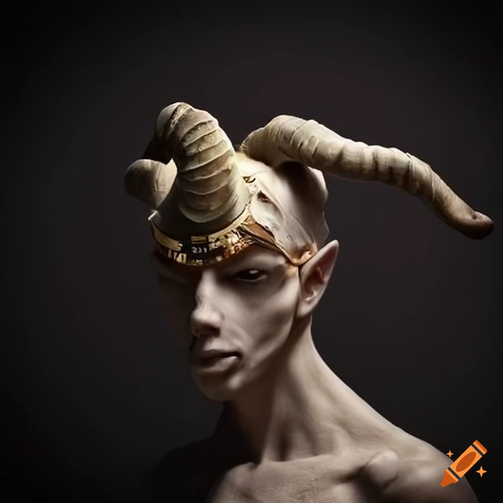 God pan with human upper body and goat legs on Craiyon