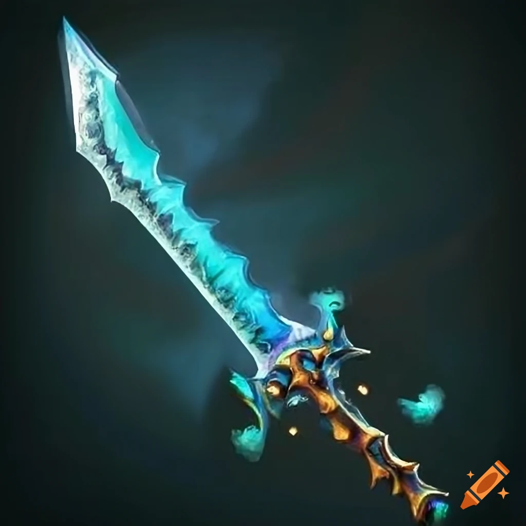 Atlantean Greatsword, a mythical iridescent blade with sea creature ...