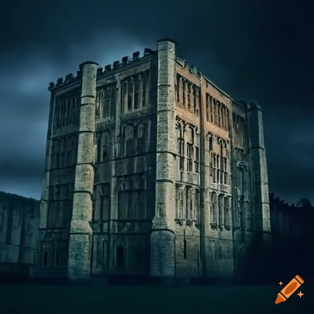 Cinematic shot of norwich castle with minimal colors on Craiyon