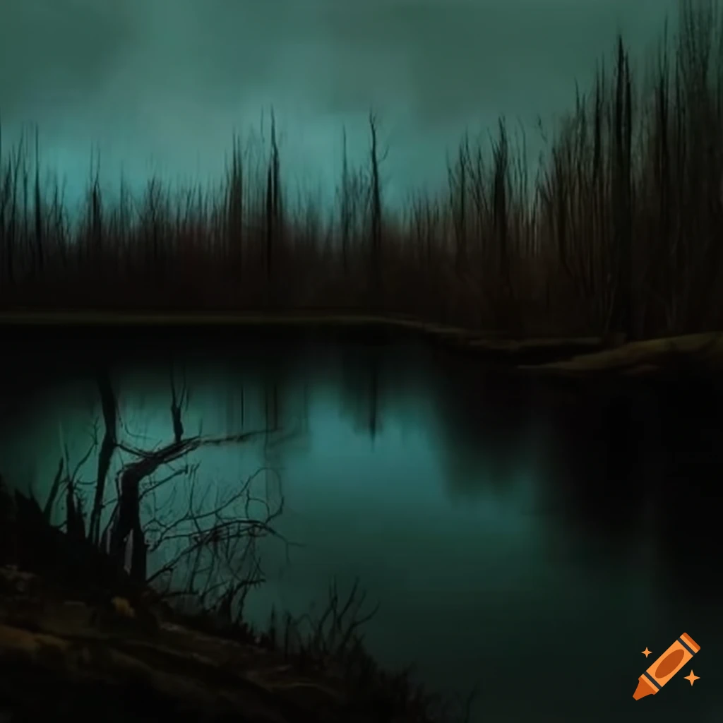 Destroyed landscape on Craiyon