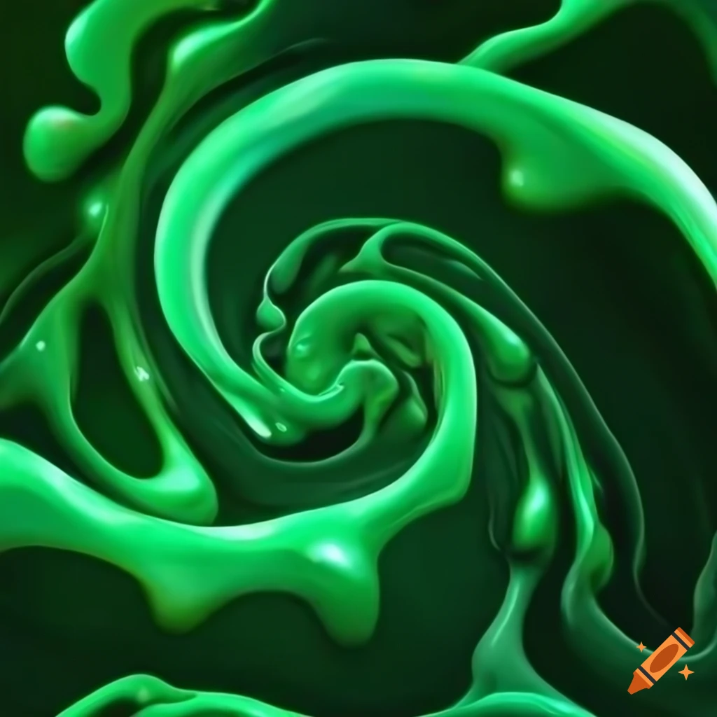 Green slime dripping wallpaper art on Craiyon