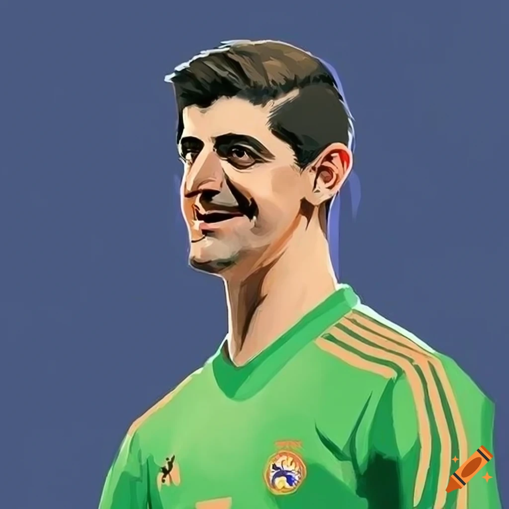 Thibaut courtois cartoon on Craiyon