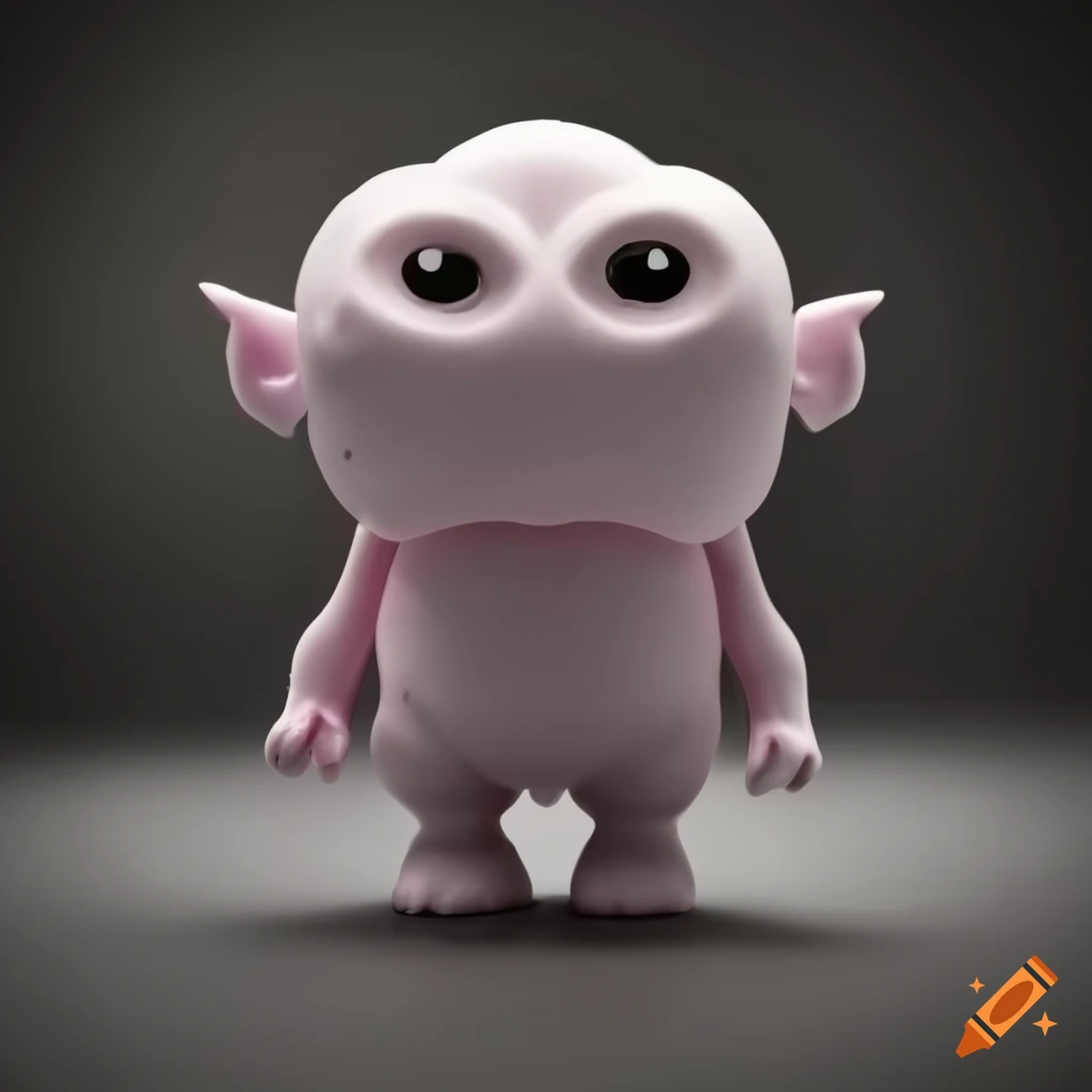 Blank designer toy monster on Craiyon