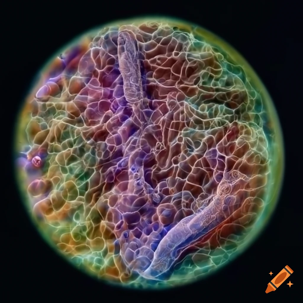 Microscopic view of a human zygote on Craiyon