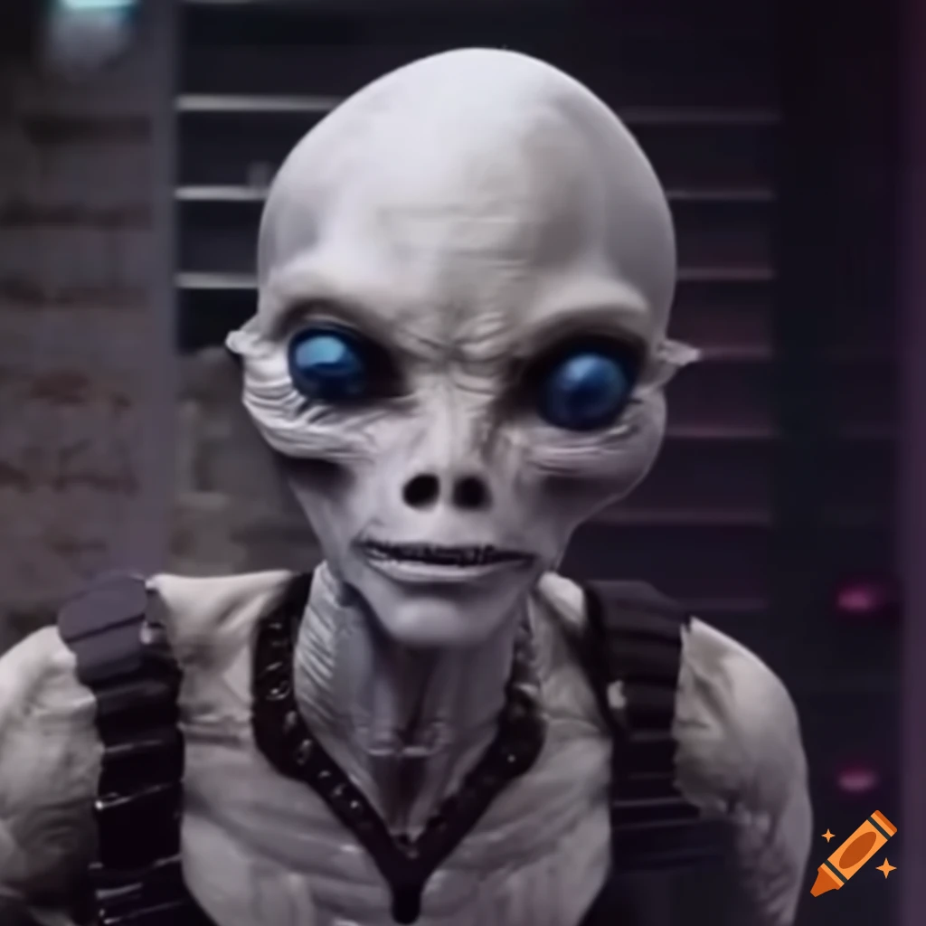 Humanoid alien playing the piano on the moon on Craiyon