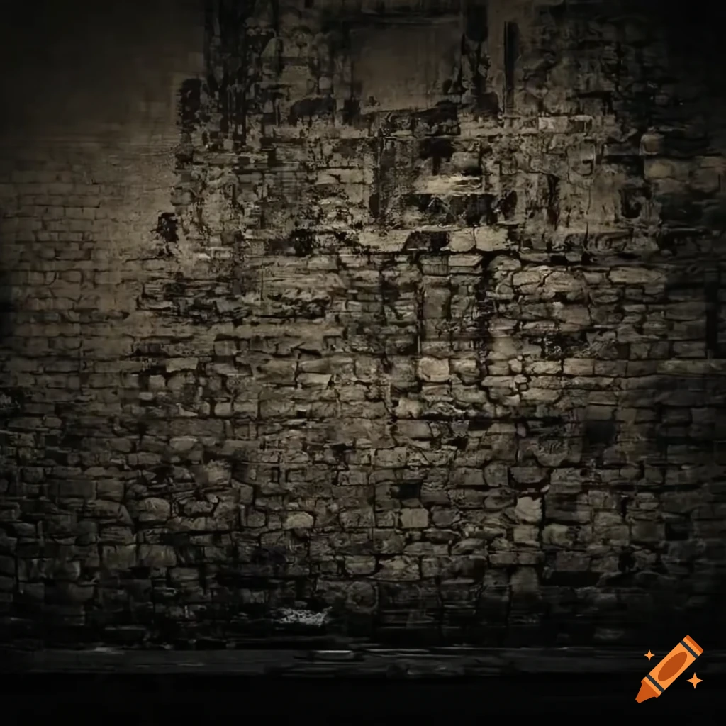 Gritty wet urban underground sewer wall featuring texture and shading ...