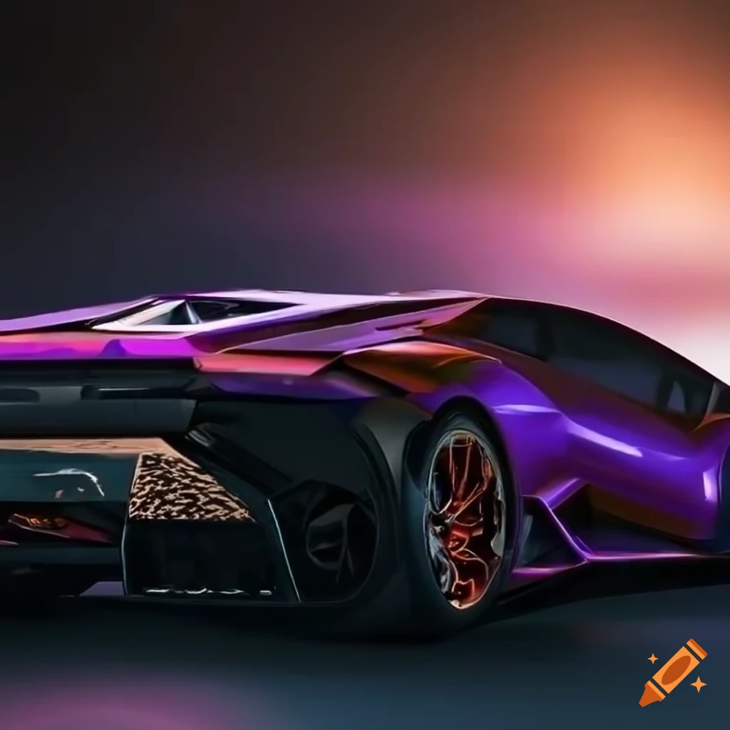 Futuristic and realistic image of a Lamborghini Huracan for 2060 on Craiyon