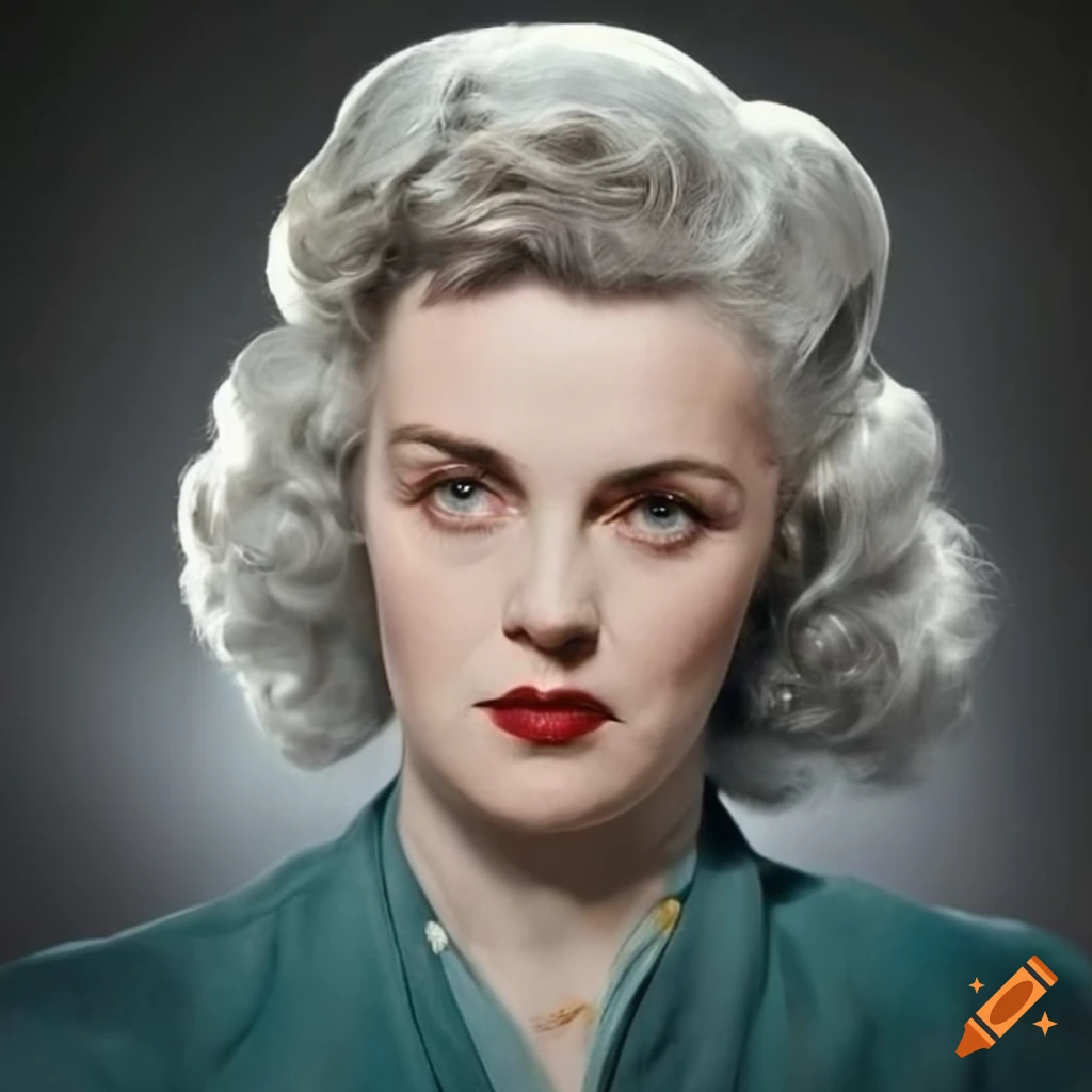 Woman with platinum hair in a 1940's style on Craiyon
