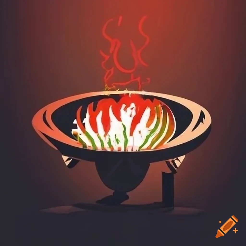Sizzling grill restaurant logo on Craiyon
