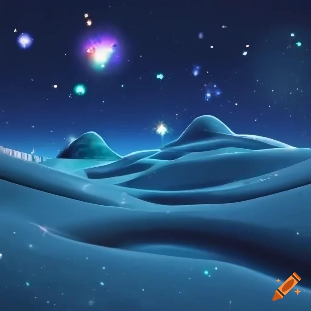 Super mario galaxy landscape on Craiyon