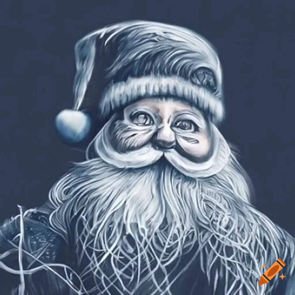 Blue russian wooden santa claus on Craiyon