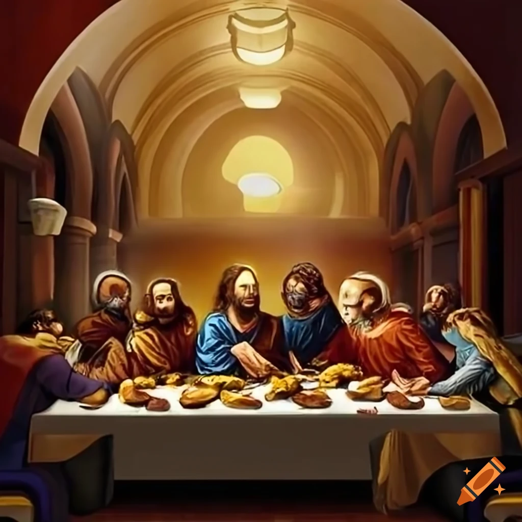The Last Supper reimagined at McDonald's on Craiyon