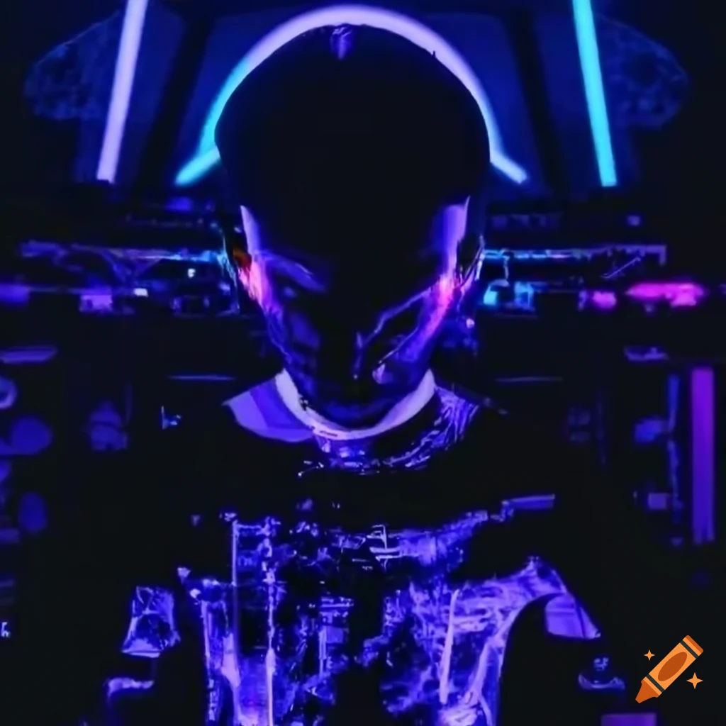 Abstract techno art with magic atmosphere in a multidimensional setting ...