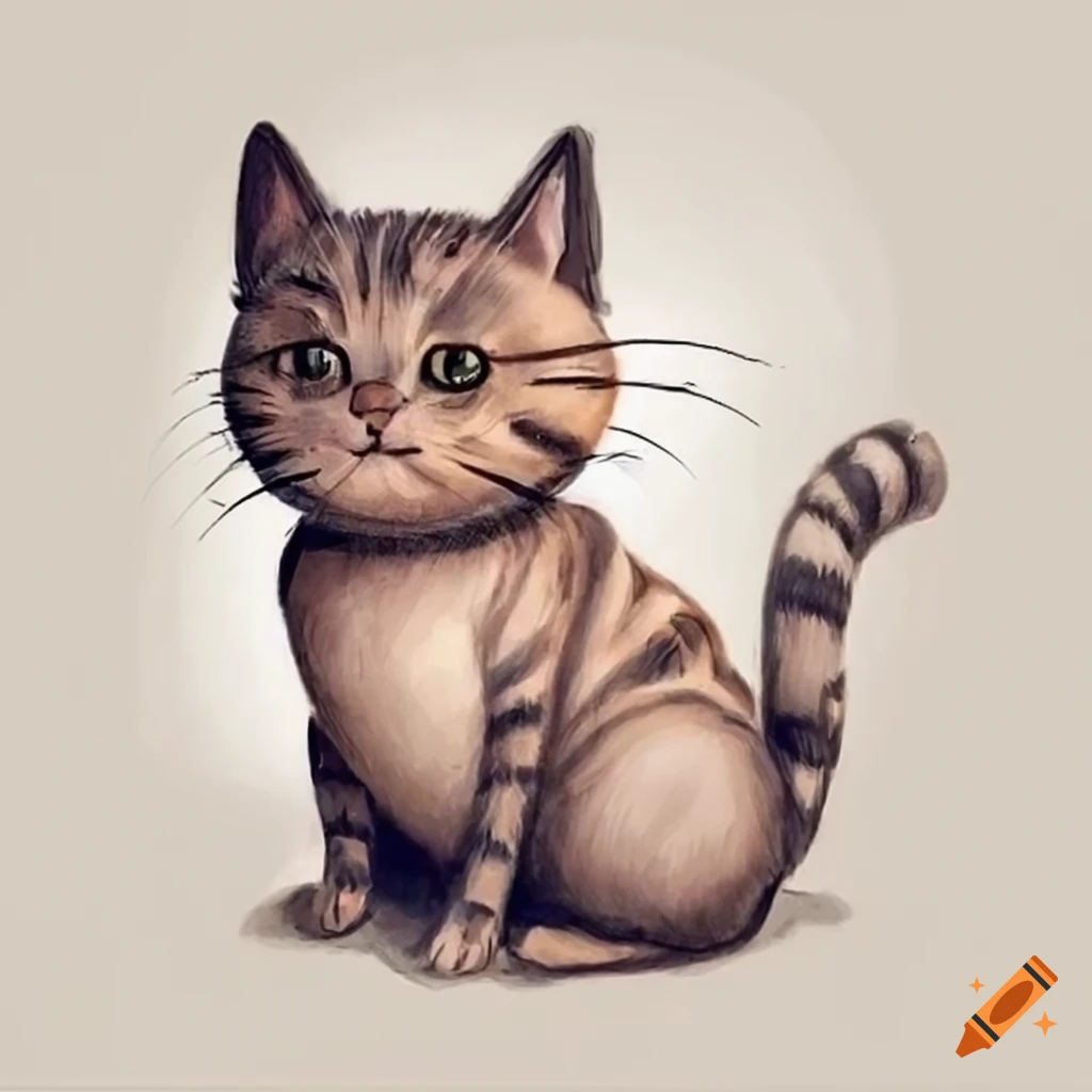 Cartoon chunky kitty on Craiyon