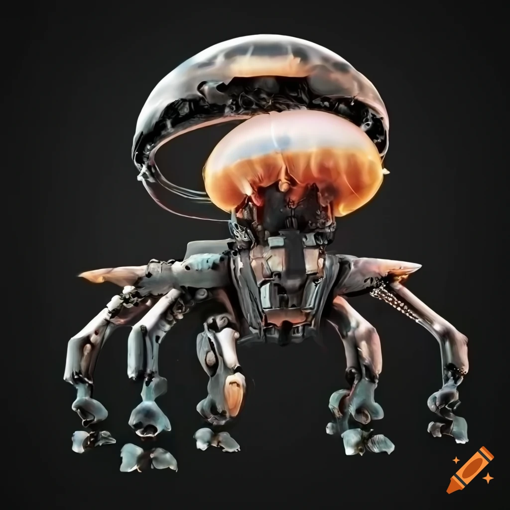 Battleship hybrid drone mech with intricate layering on Craiyon