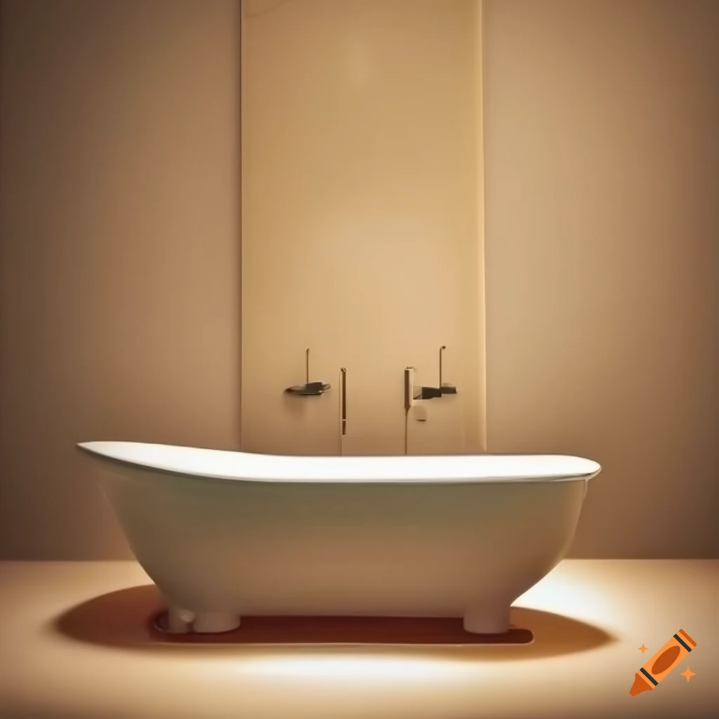 Well-lit bathroom with a focus on the bath tub on Craiyon