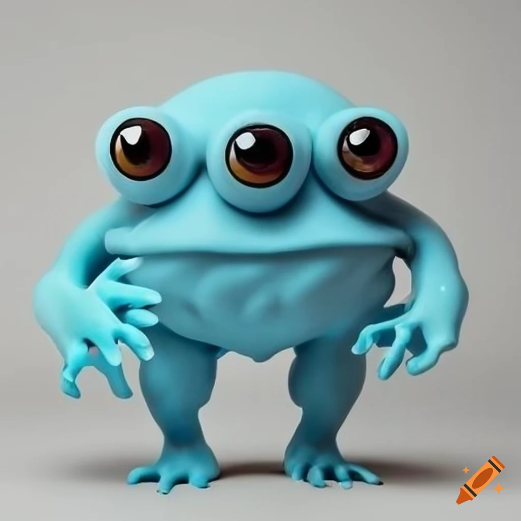 Blank designer toy monster on Craiyon