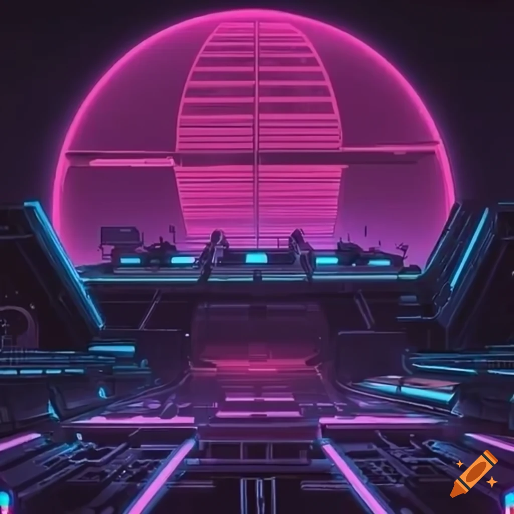 Synthwave train star wars on Craiyon