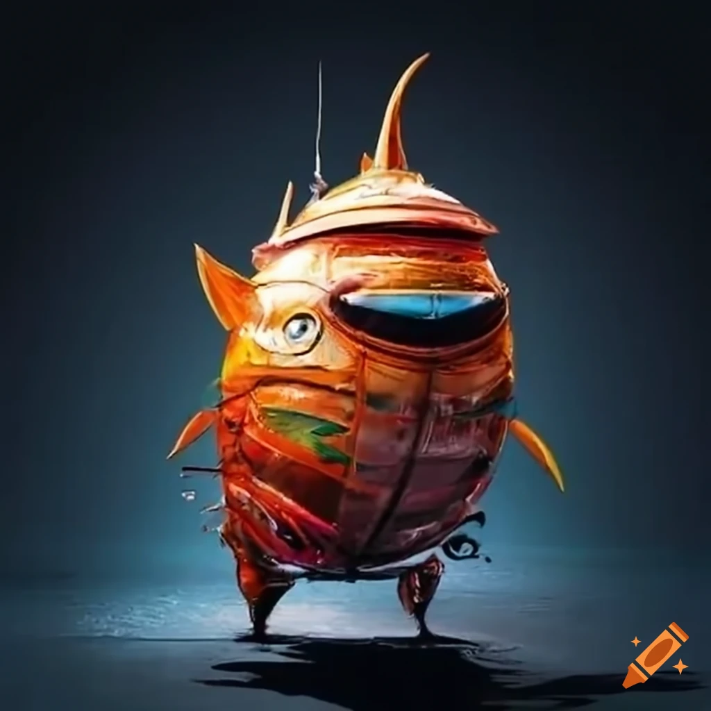 Tuna-man hybrids street racing in tokyo on Craiyon