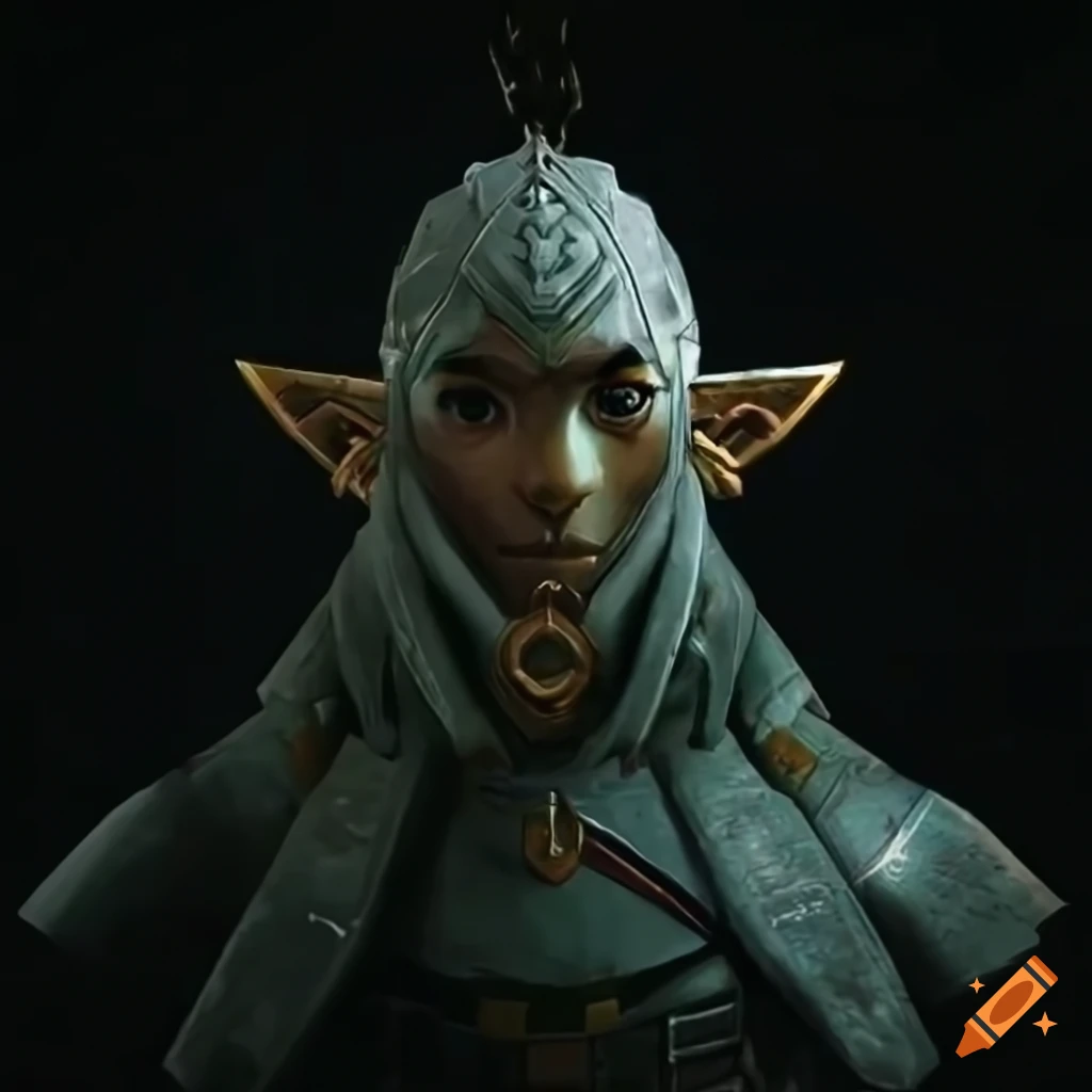 Zelda stealth video game with masterful rendering and intricate ...