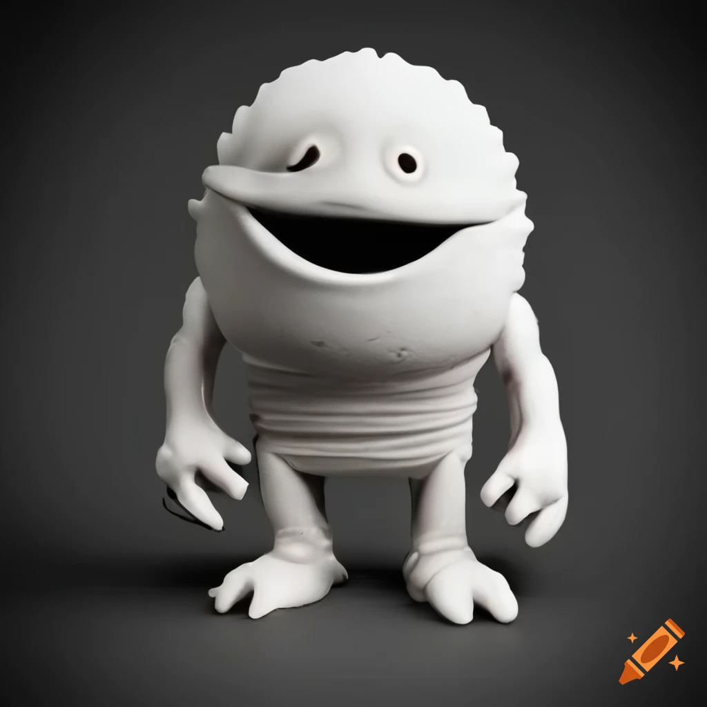 Blank designer toy monster on Craiyon