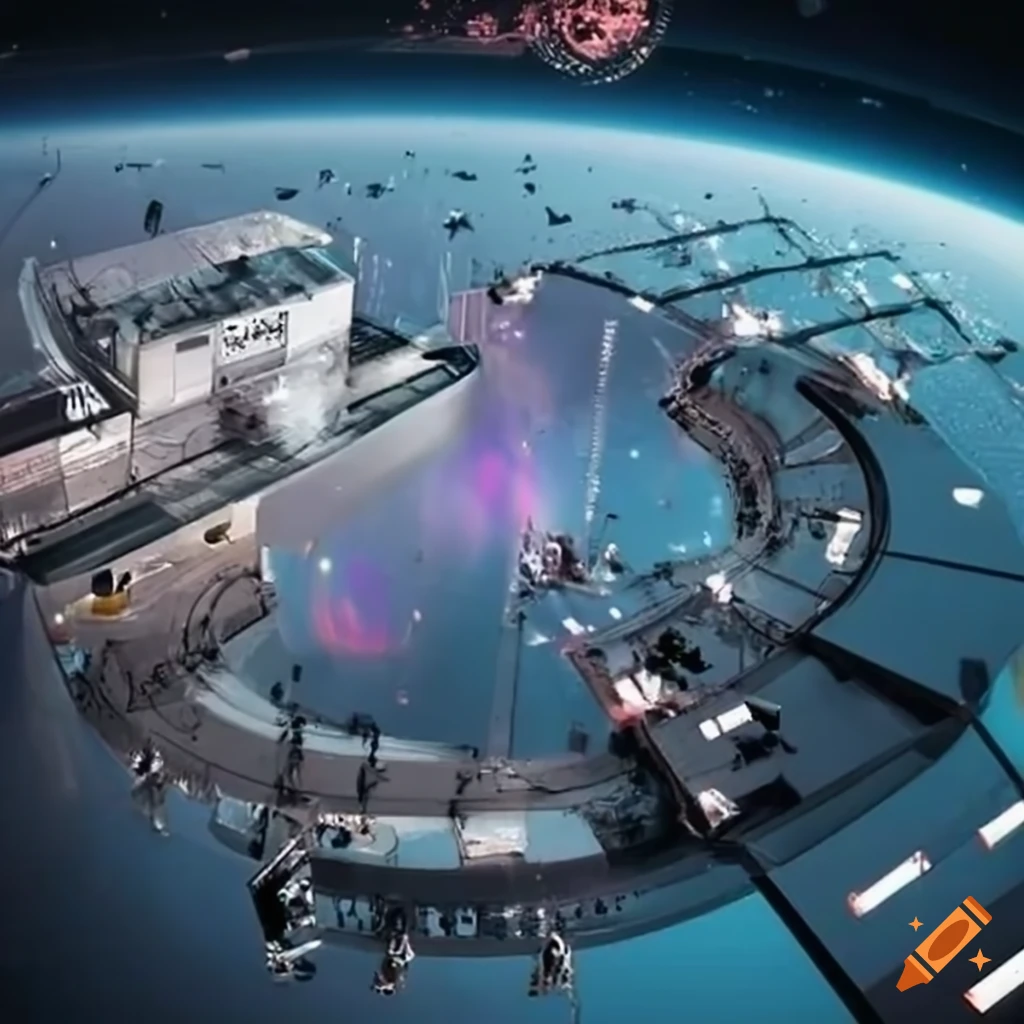 Space shopping mall on Craiyon