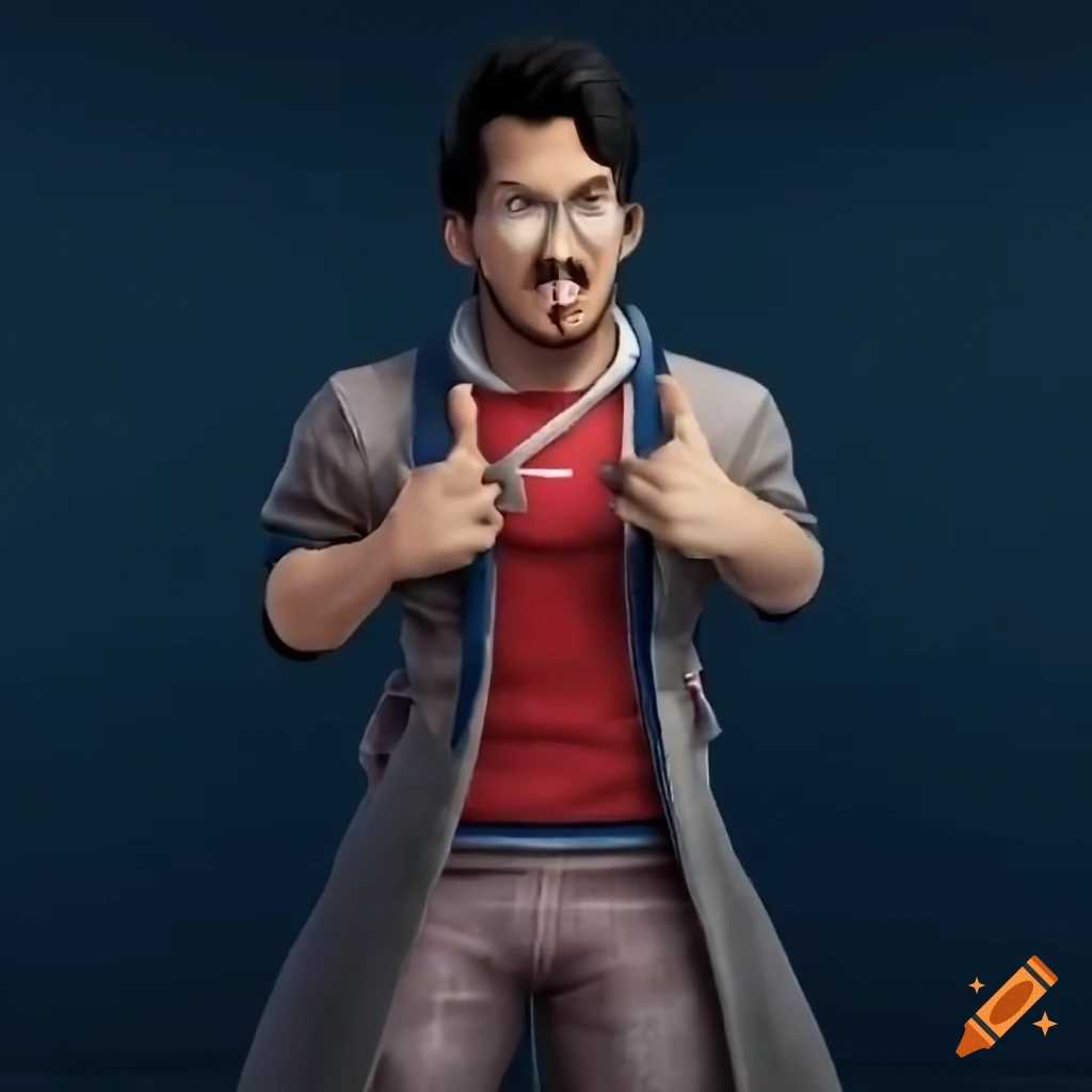 Markiplier 3D render in Super Smash Bros Ultimate on Craiyon