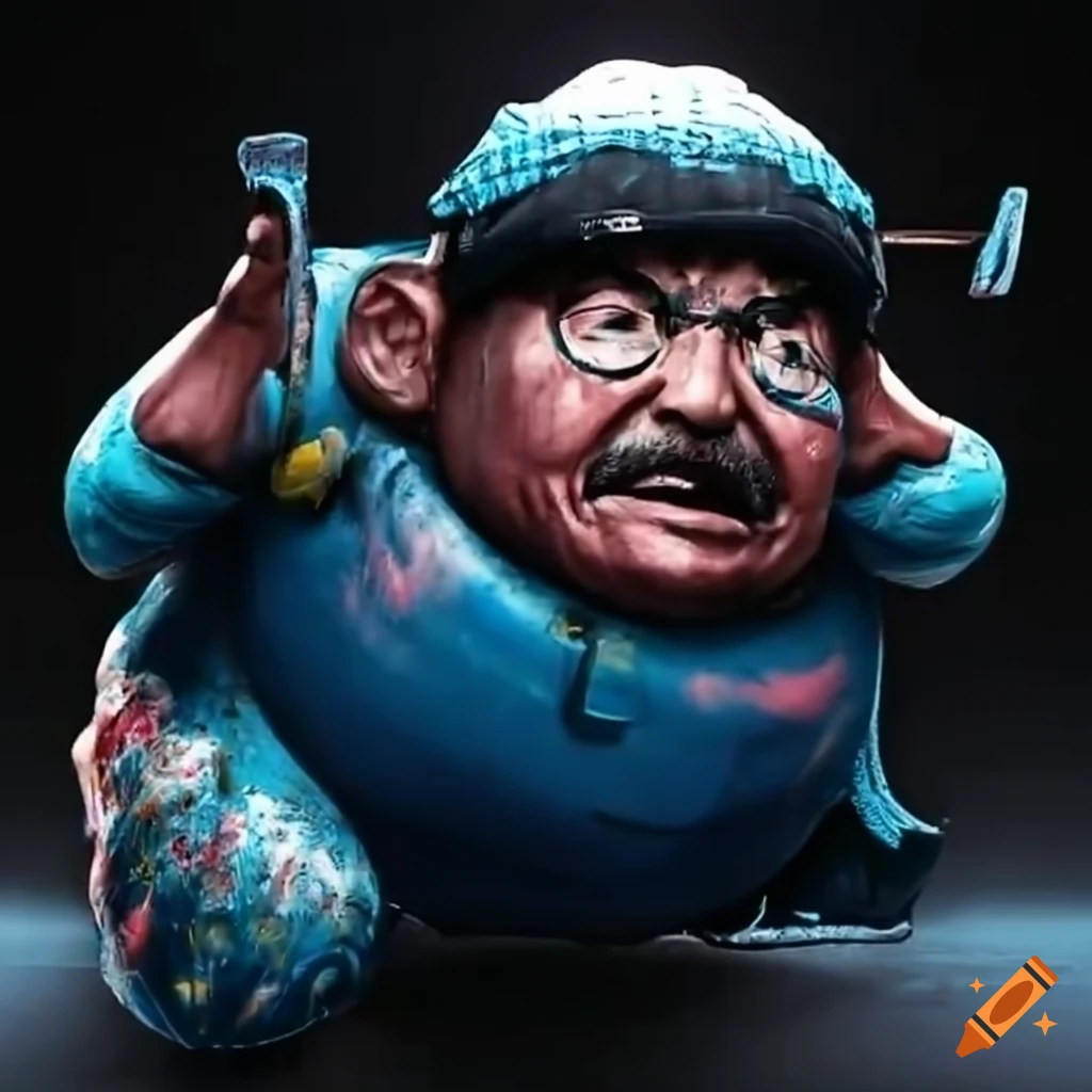 Tuna-man hybrids street racing in tokyo on Craiyon