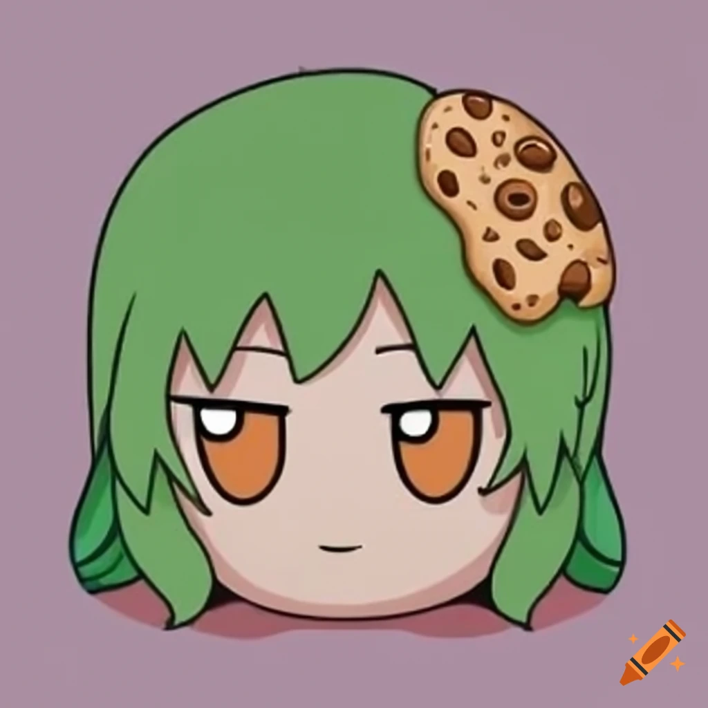 Cookie Fumo wearing green clothes on Craiyon