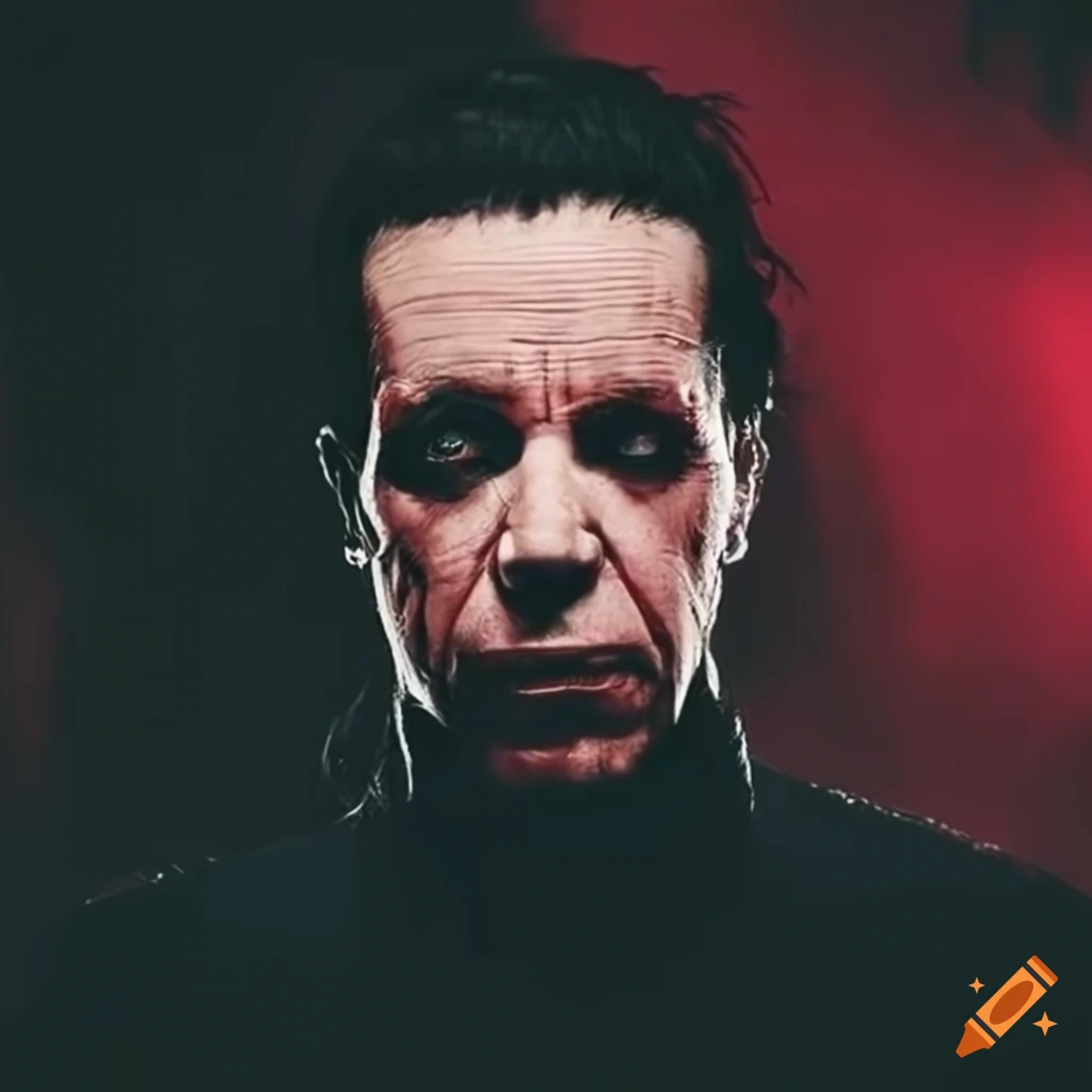 Lindemann rammstein red and black wallpaper on Craiyon