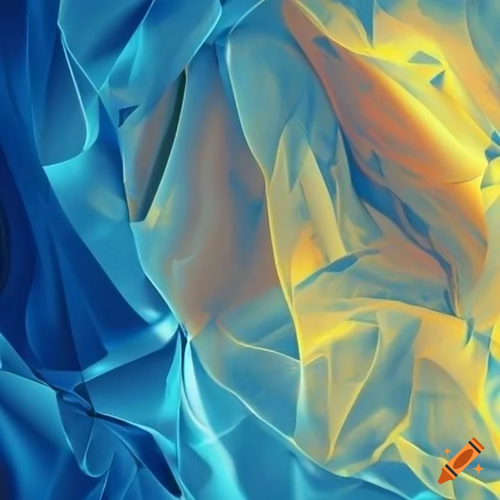 Gold and blue design template for 2x4 tarp on Craiyon