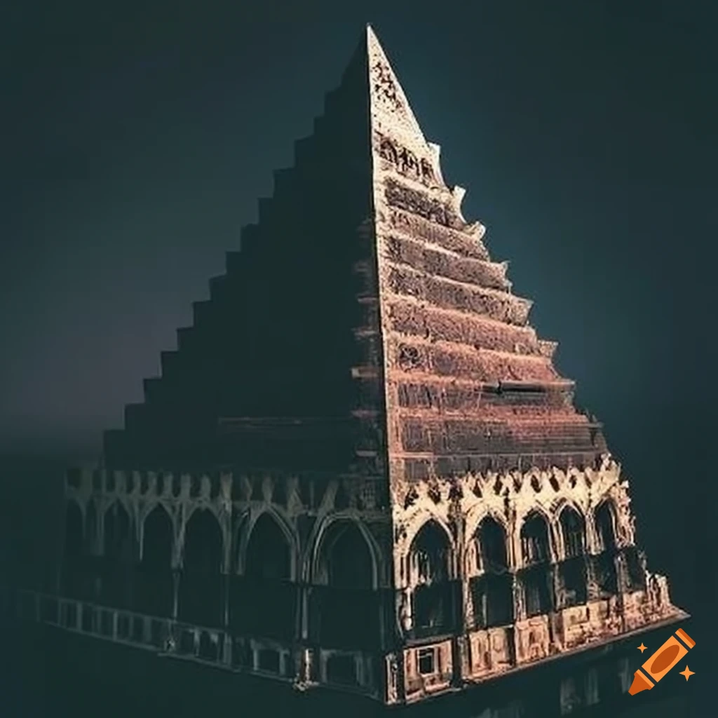 Gothic-style interpretation of the pyramid on Craiyon
