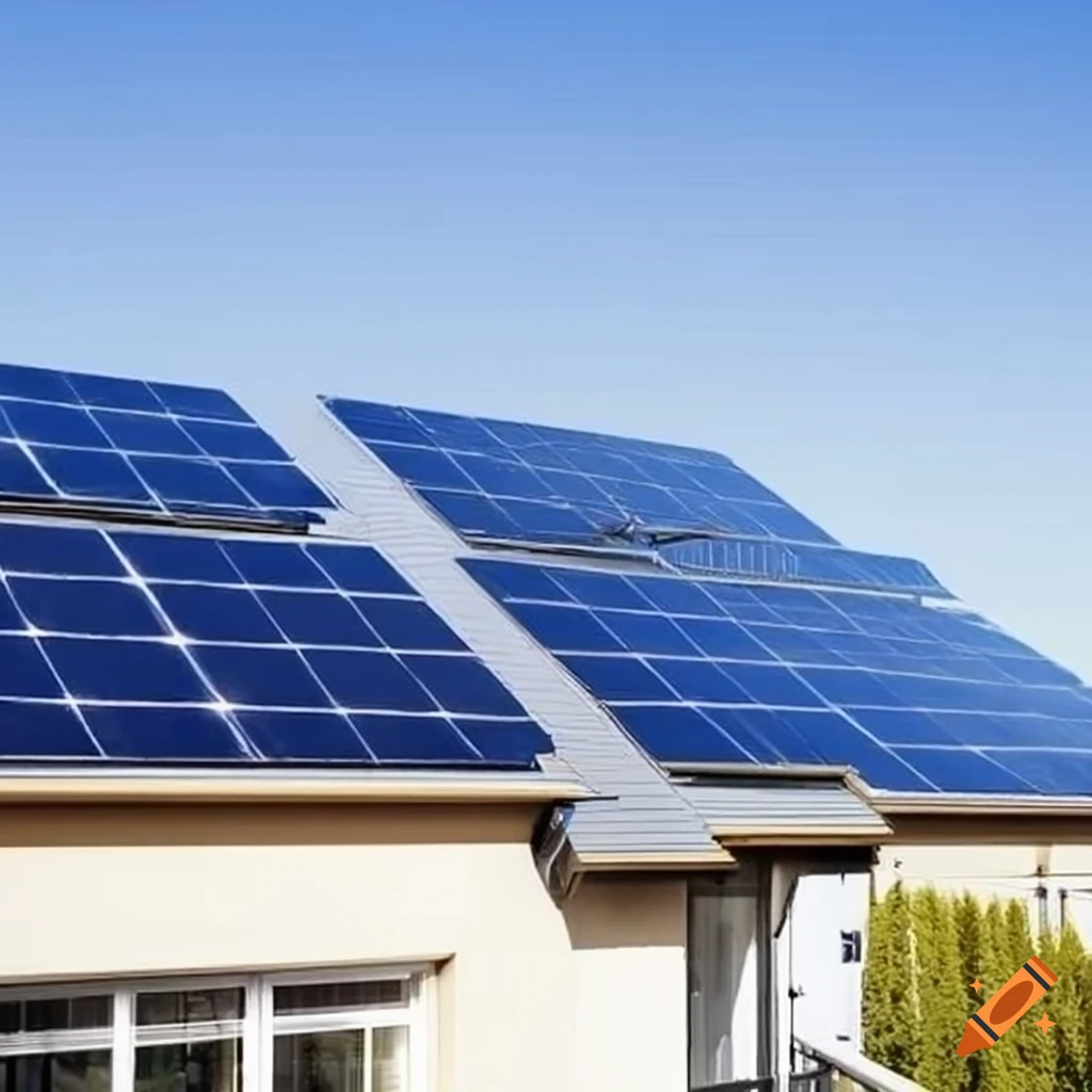 Simple advertisement for solar panel installation on Craiyon