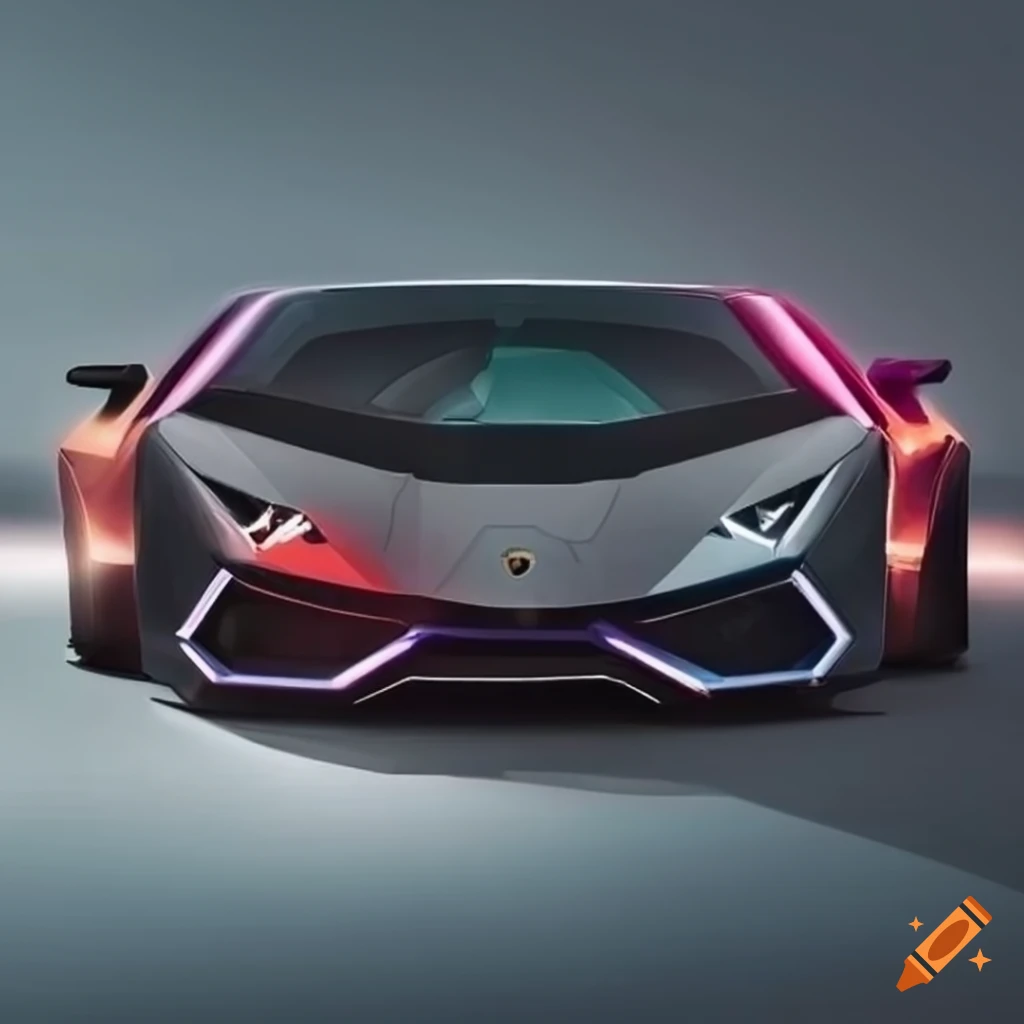 Futuristic realistic design of lamborghini huracan for 2060 with ...