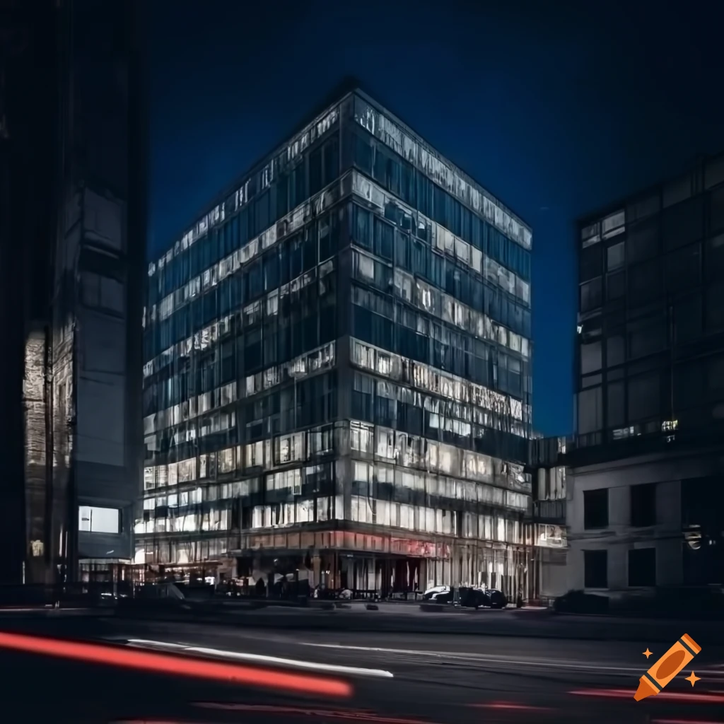 High resolution commercial building on Craiyon