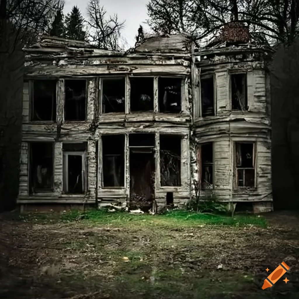 Very huge, scary abandoned house on Craiyon