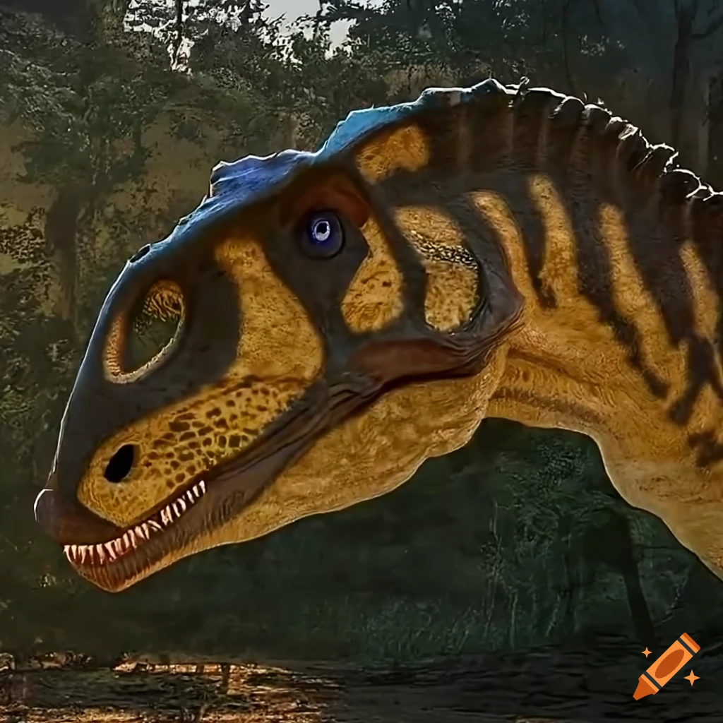 Hefty Hadrosaurus dinosaur with intricate color pattern and detailed ...