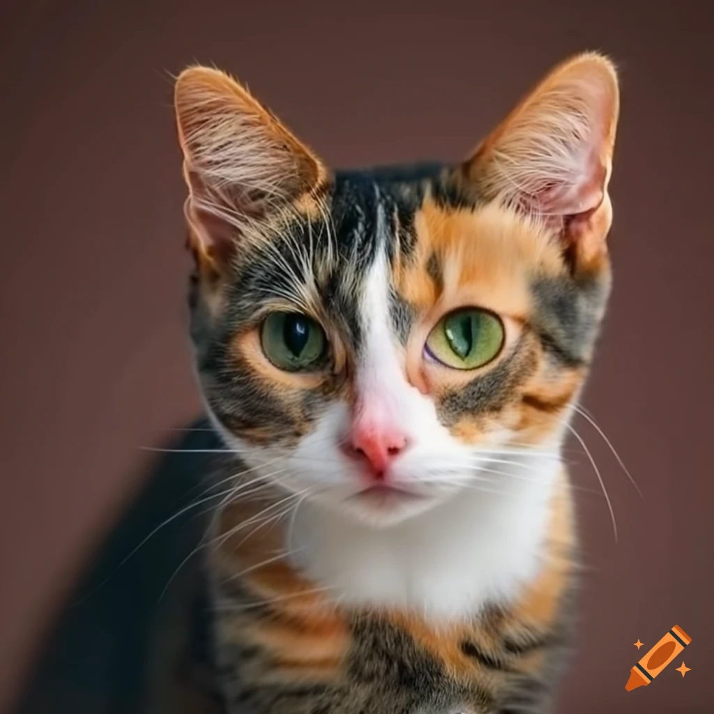 Small calico and american short hair cat girl on Craiyon